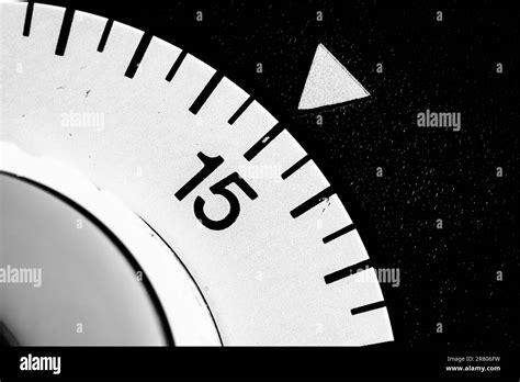 Monochrome Close Up Of An Analog Laboratory Timer Set To Stock Photo Alamy