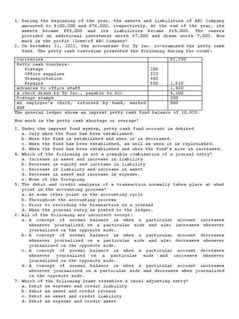 sample questions pdf debits and credits private sector
