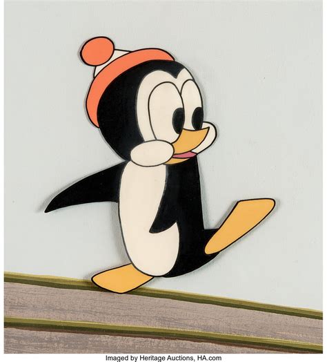 Chilly Willy Production Cel And Master Background Setup Walter Lot