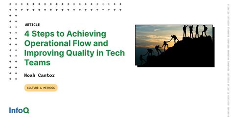 Four Steps To Achieving Operational Flow And Improving Quality In Tech