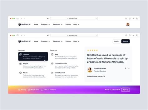 Header Meganav — Untitled Ui Web Design User Interface Web App