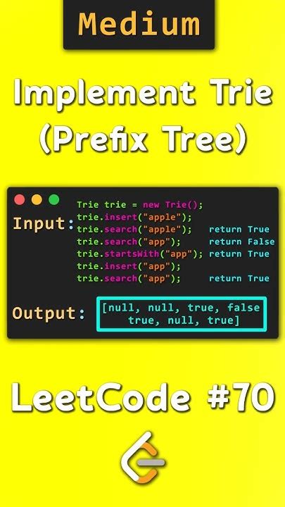 Implement Trie Prefix Tree Çözümü Leetcode Youtube