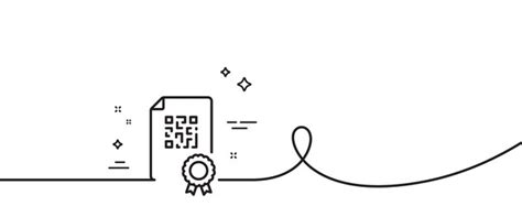 Qr Code Line Icon Scan Barcode Sign Continuous Vector Image