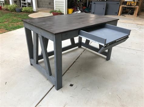 Rustic Computer Desk With Cabinets And Bookshelves Etsy