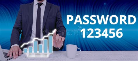 Conceptual Caption Password 123456 Business Concept The Hidden Word Or