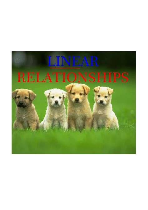 Linear Relationships Pdf