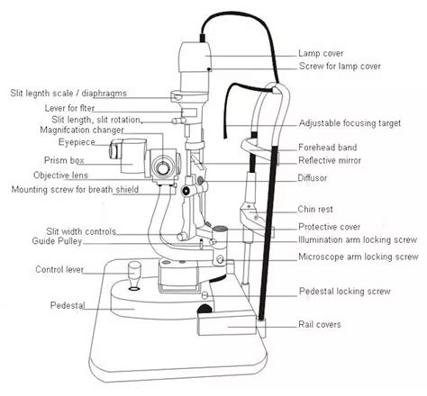 Ls 4 Five Magnifications Ophthalmology Slit Lamp Optometry Microscope