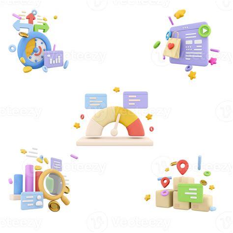 3d Rendering Timer With Arrows Online Shopping Speedometer With Tilt
