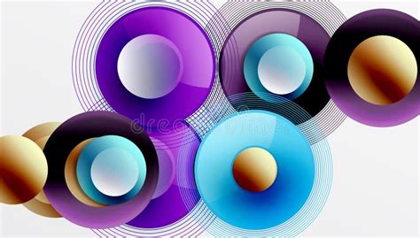 abstract composition of overlapping circles with smooth gradients and