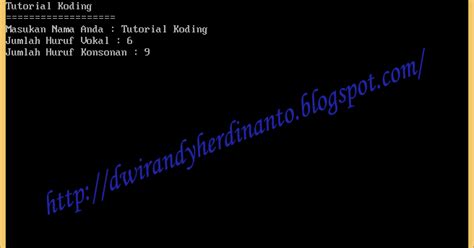 Menghitung Huruf Vokal Dan Konsonan Dengan Turbo Pascal Tutorial Koding