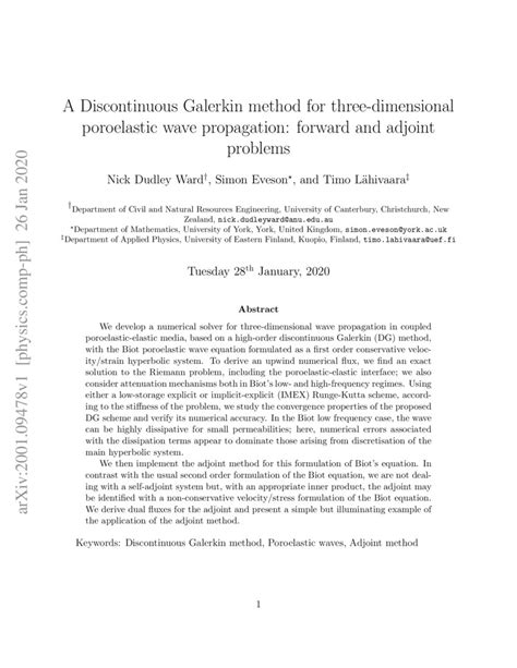 A Discontinuous Galerkin Method For Three Dimensional Poroelastic Wave Propagation Forward And