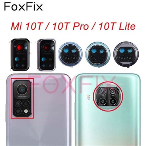 Main Camera Glass For Xiaomi Mi 10T Lite Pro 5G Rear Back Camera Lens Glass Cover With Frame