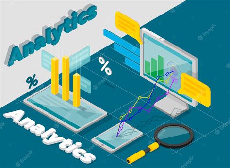 Premium Vector Isometric Analytics Illustration Premium Vector Isometric Analytics Illustration