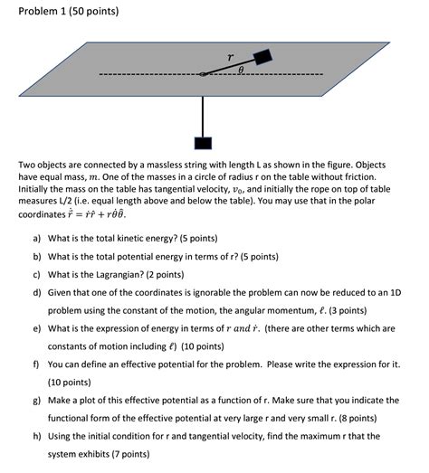 Solved Problem 1 50 Points R E Two Objects Are Connected Chegg Com