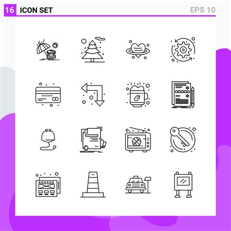 Set Of Icons In Line Style Creative Outline Symbols For Website Design And Mobile Apps Simple