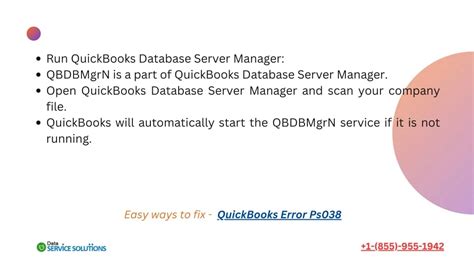 Ppt Quickbooks Database Server Manager Stopped Simple Tips