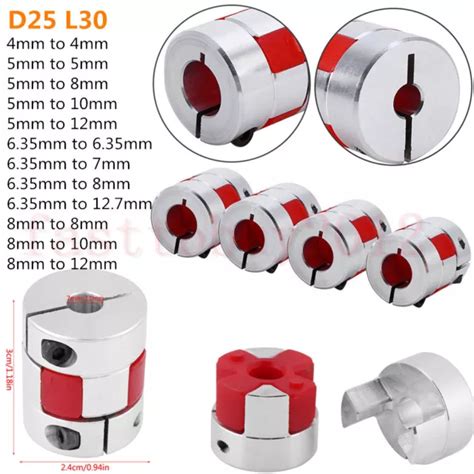 Flexible Coupling Cnc Shaft Stepper Motor Coupler Connector D25 L30 5mm 12mm 13 19 Picclick Au