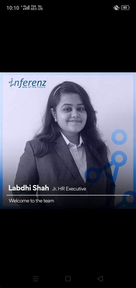 Shah Labdhi Tejasbhai On Linkedin Inferenz Team Work Thankyou Hr Management Share