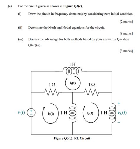Solved C For The Circuit Given As Shown In Figure Q E Chegg