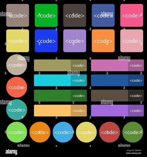 Code Sign Icon Programming Language Symbol Set From Twenty Seven