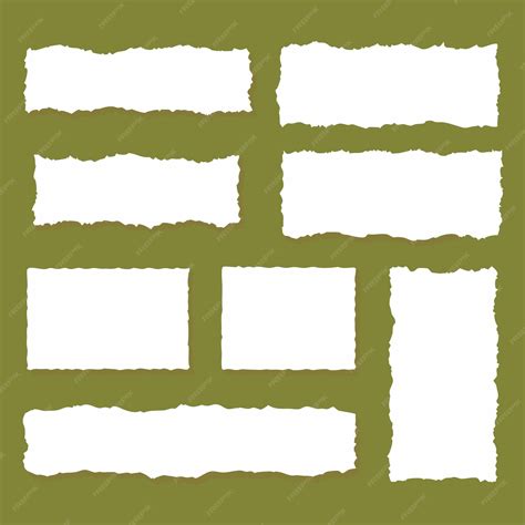 Blank Torn Ripper Paper Set Vector Premium Ai Generated Vector