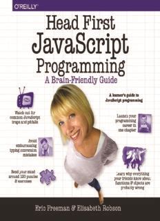 Head First JavaScript Programming A Brain Friendly Guide Meradesh In