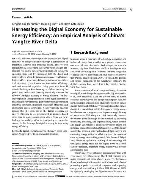 Pdf Harnessing The Digital Economy For Sustainable Energy Efficiency