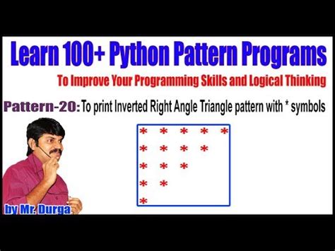 Learn Python Pattern Pattern Inverted Right Angle Triangle Pattern With Symbols