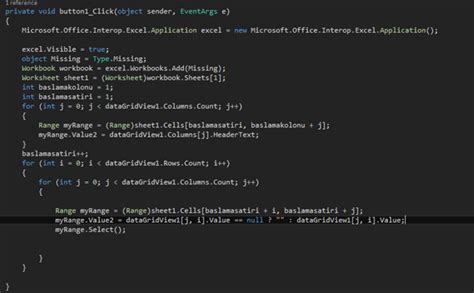 C İle Excele Veri Yazmak