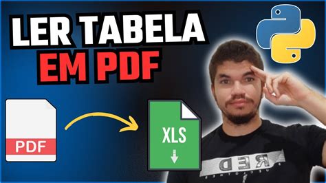 Como Ler Tabelas Em Pdf Usando Python Transformando Em Excel Youtube