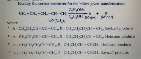 Identify The Correct Statement For The Below Given Transformation Filo
