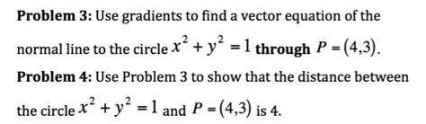 Calculus Use Gradient To Find A Vector Equation Of The Normal Line To