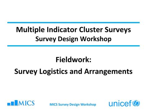 Ppt Multiple Indicator Cluster Surveys Survey Design Workshop