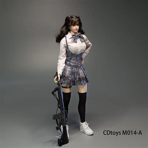 [po] cdtoys m014 tactical female jk python uniform skirt pleated 1 6