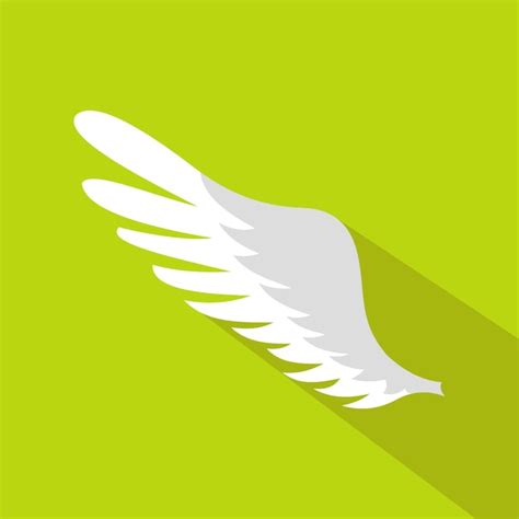 Premium Vector Wing Icon In Flat Style On A Green Background