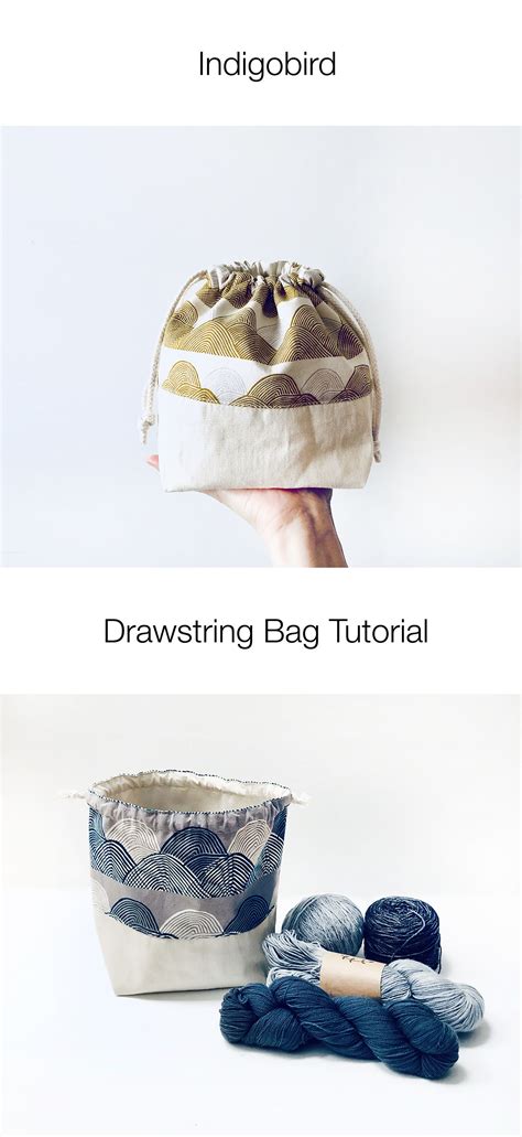 Tutorial Simple Drawstring Bag For Beginners Drawstring Bag Pattern Drawstring Bag Tutorials