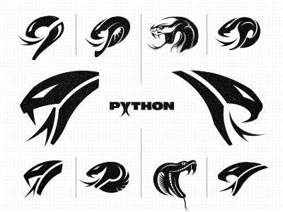 Python Safety Black And White Sports Equipment Logos