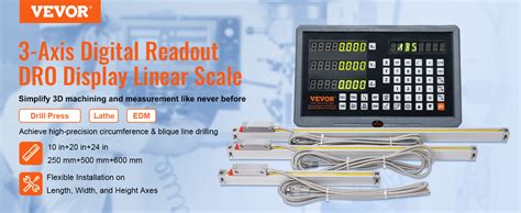 VEVOR Digital Readout Linear Scale Axis DRO Display Kit VEVOR US