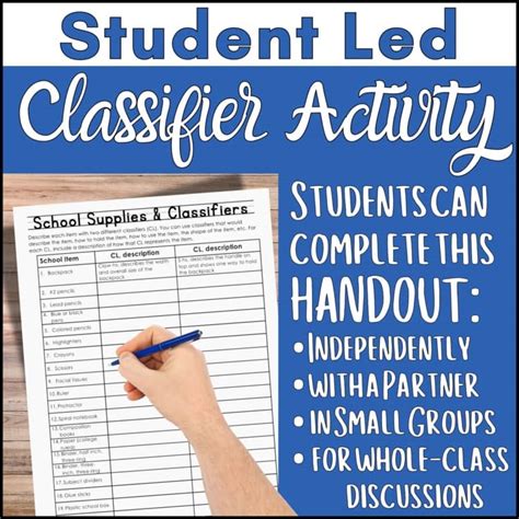 Asl Classifiers Bundle Activity Game Lesson And Handout Improve