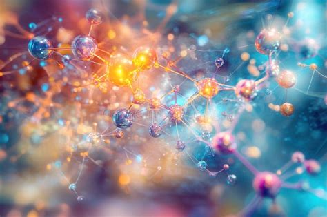 Quantum Computing Network Connecting Glowing Spheres In Complex Structure Stock Image Image Of