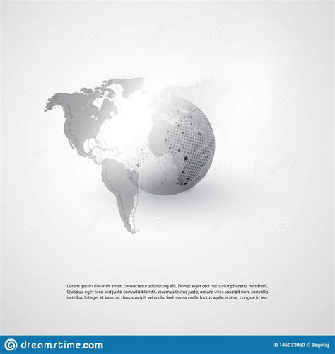 Cloud Computing And Networks Concept With World Map Global Digital