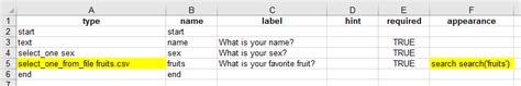 using select one from file question type form building kobotoolbox community forum