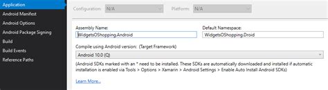 can t update my xamarin forms 4 6 to android part of my project stack