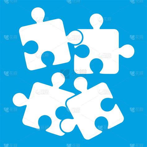 白色 图标 七巧板 分离着色 商务 部分 谜题游戏 技能 休闲