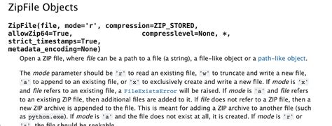 Zipfile ZipFile Docs Look Broken Issue Python Cpython GitHub