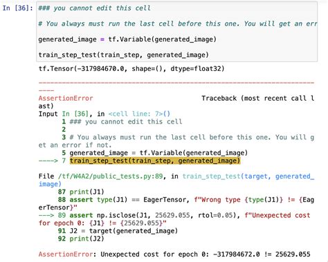C4 W4 Unq C5 Train Step Error Convolutional Neural Networks
