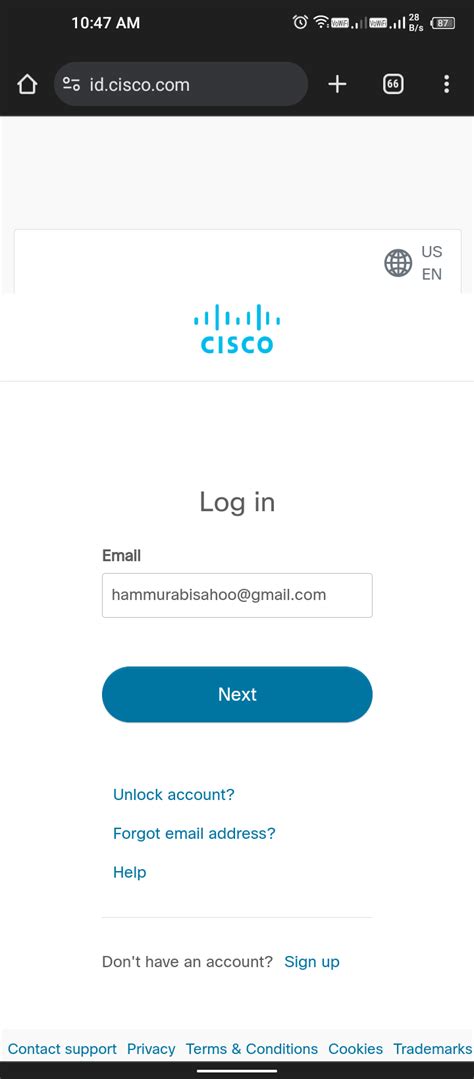 Cisco Login Process