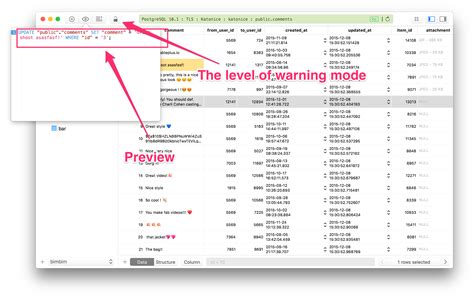 additional safety around running raw queries disable auto commit · issue 230 · tableplus