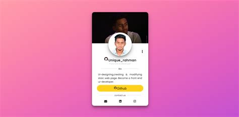 GitHub Mini Kaleel Profile Card Profile Card
