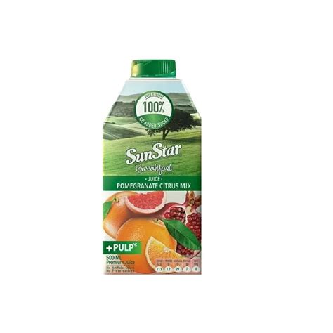 آبمیوه انار و مرکبات صبحانه سان استار 500 میلی لیتری
